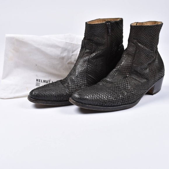 Helmut Lang | Shoes | Helmut Lang Vintage Snake Skin Python Ankle Boots ...
